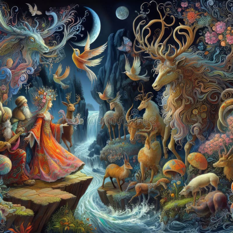 103 28. Viktor Vasnetsov Inspired Russian Folklore Dra Stock Image ...