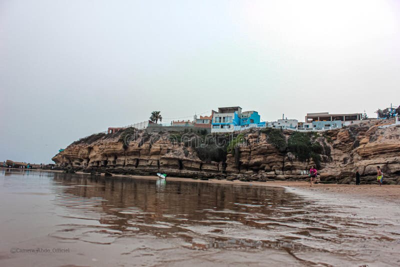 Vilag imsouane beach stock photo. Image of harbor, vacation - 255464506