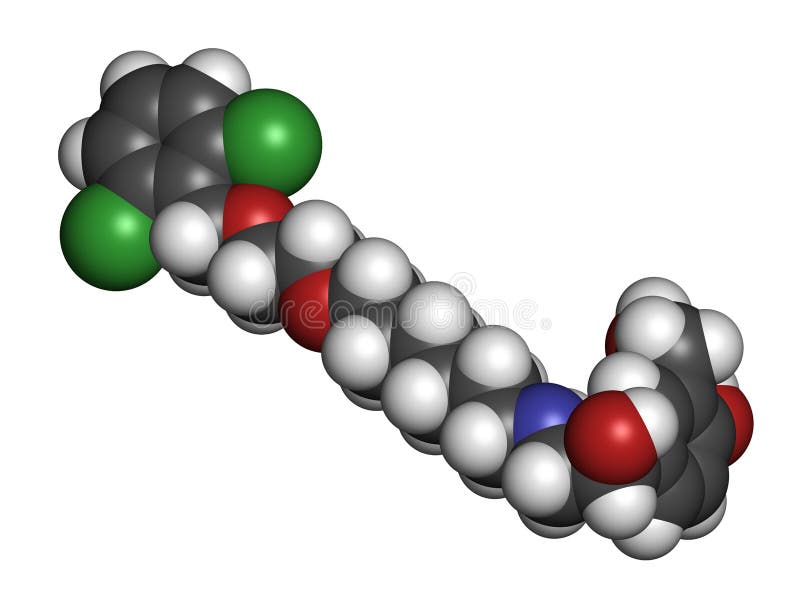 Vilanterol COPD Drug Molecule. Skeletal Formula. Stock Illustration ...