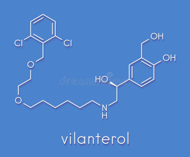 Vilanterol COPD Drug Molecule. Skeletal Formula. Stock Illustration ...