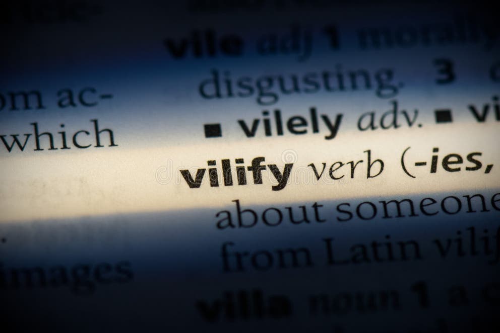 Vilify stock image. Image of printed, macro, thesaurus - 161576703