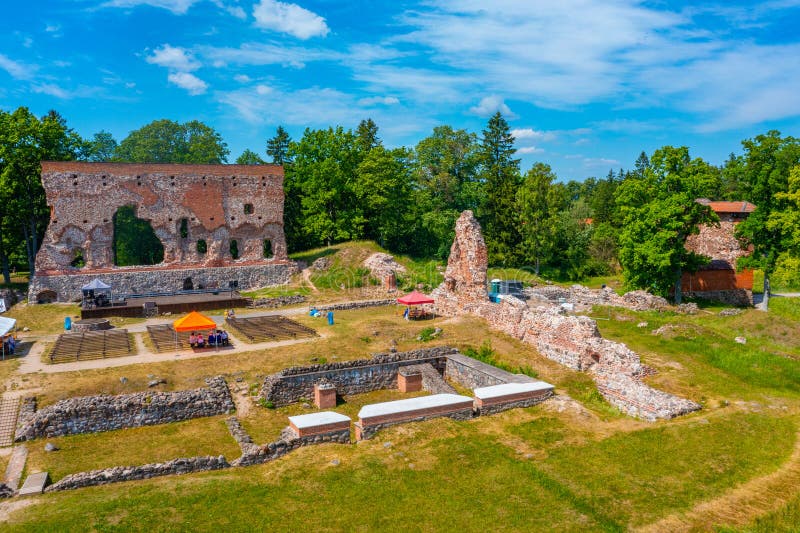 Viljandi Castle Ruins in Estonia Stock Photo - Image of walls ...