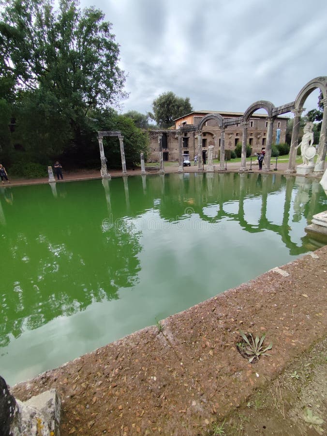 Villa Adriano Rome Lake Sky Editorial Photo - Image of villa, rome ...