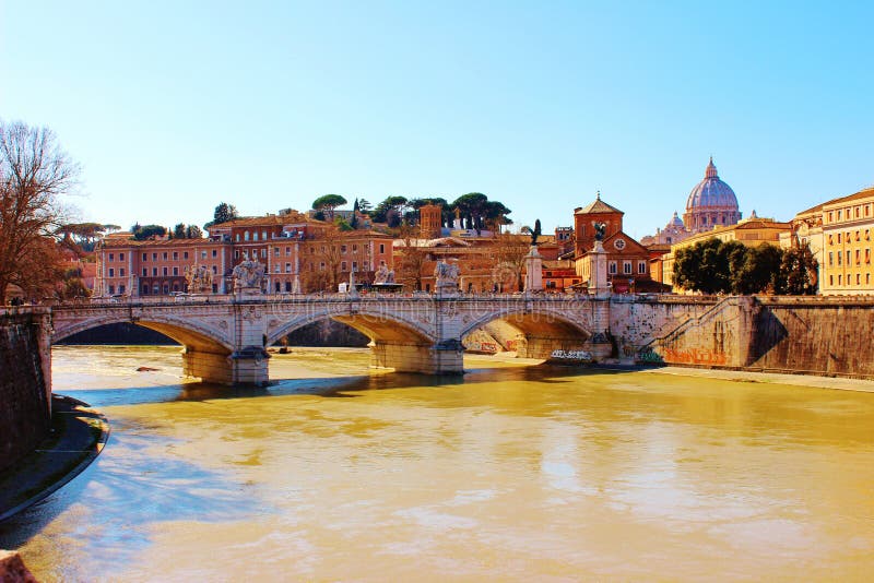 Tiber Rome stock photo. Image of spring, tiber, travel - 51672880