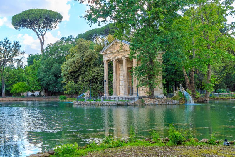 Villa Borghese in Rome stock photo. Image of green, trees - 124764808