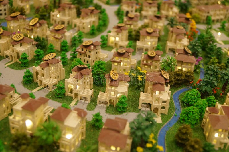 Villa building model stock photo. Image of model, villa - 68198208