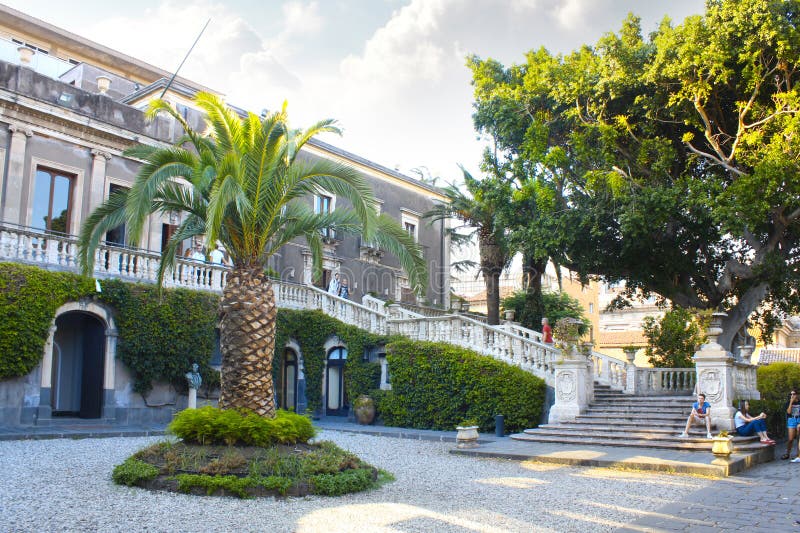 Villa Cerami in Catania, Sicily Editorial Photography - Image of tree ...