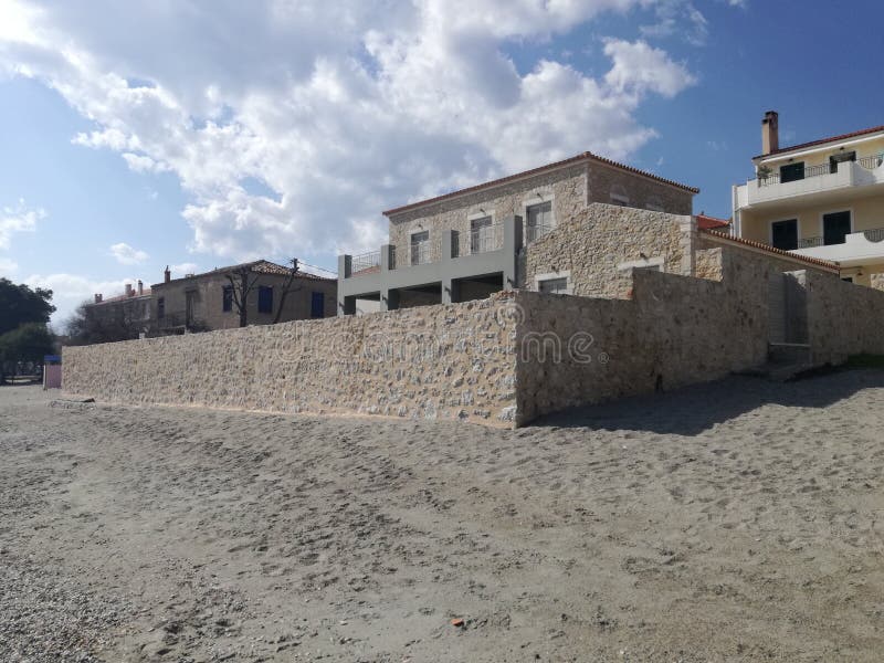 Villa D'architecture Par La Mer Image stock éditorial - Image du ...