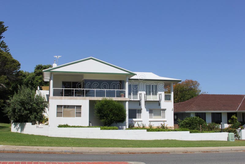 Villa Moderna Di Lusso Con La Veranda, Australia Fotografia Stock ...