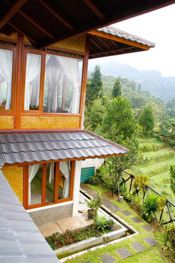 A Villa with a Natural Concept that Blends with Nature Stock Image ...