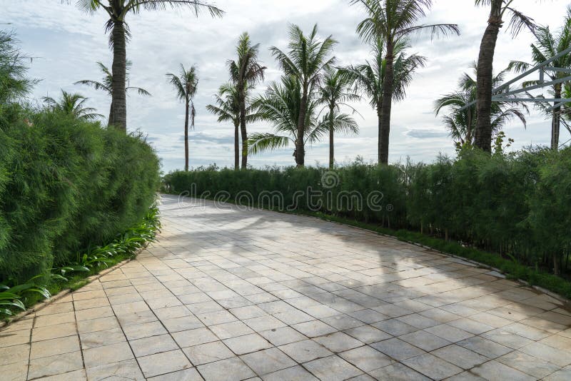 Villa Path Way at the Tropical Resort Stock Image - Image of luxury ...