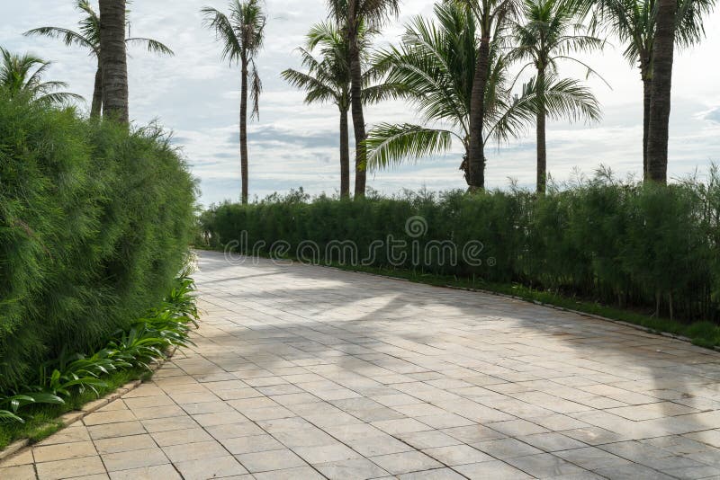 Villa Path Way at the Tropical Resort Stock Image - Image of luxury ...