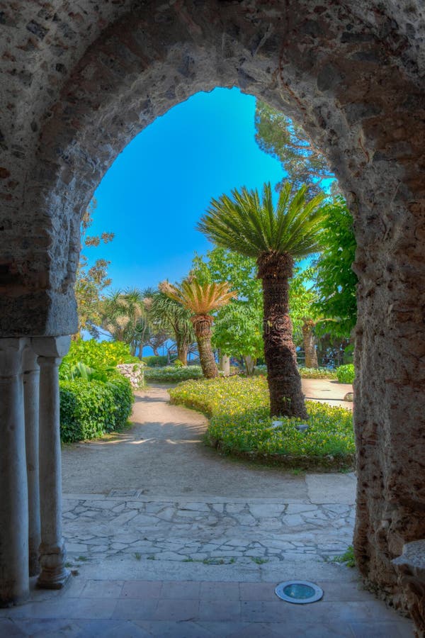 Villa Rufolo in the Italian Town Ravello Stock Image - Image of stone ...