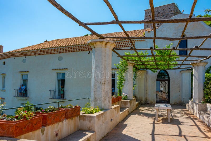 Villa Rufolo in the Italian Town Ravello Stock Image - Image of rock ...