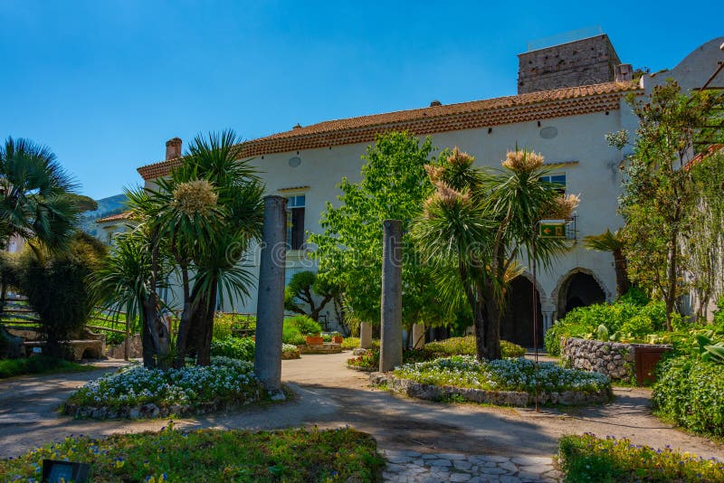 Villa Rufolo in the Italian Town Ravello Stock Photo - Image of rock ...