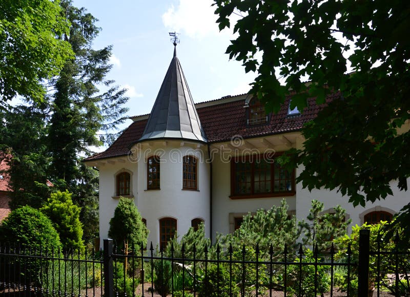 Villa in Spring in the Old Town of Walsrode, Lower Saxony. Stock Photo ...