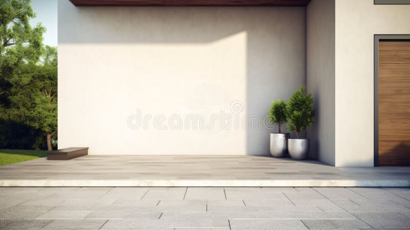 Villa Wall Falling Light Creating. a Ray with Space for Your Own ...
