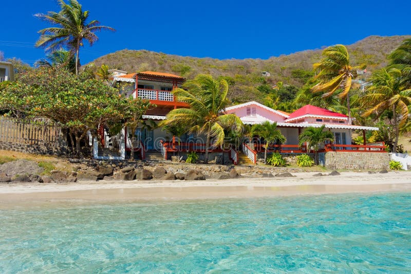 A Villa on the Waterfront in the Windward Islands Stock Photo - Image ...