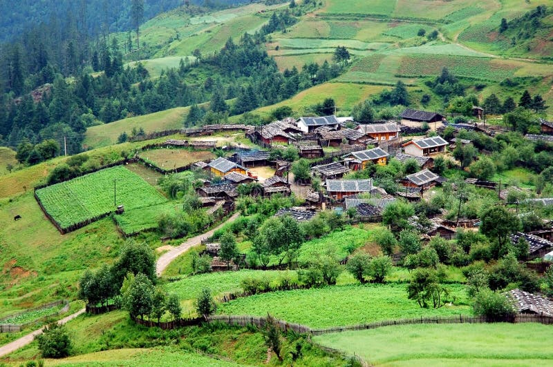 A Small Village In China Rural Area Stock Photo - Image of chinese ...