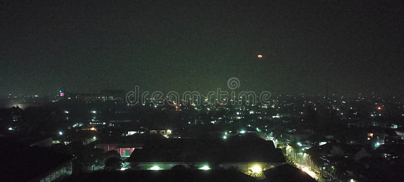 Village Atmosphere at Night Stock Photo - Image of village, light ...