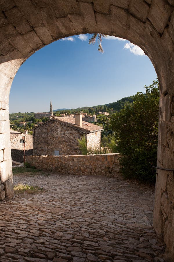 Village of Banne, France stock image. Image of estate - 26207943