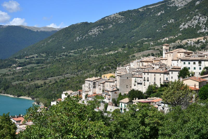 The Village of Barrea in Abruzzo. Stock Photo - Image of historic ...