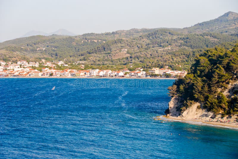 Village on a Beach stock image. Image of aegean, season - 5986677