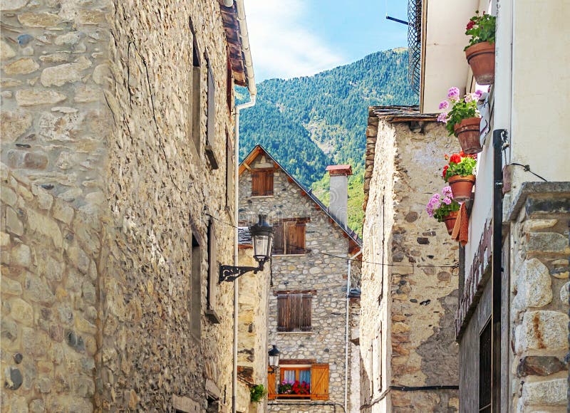 Village of Benasque stock image. Image of outdoor, destinations - 193024363