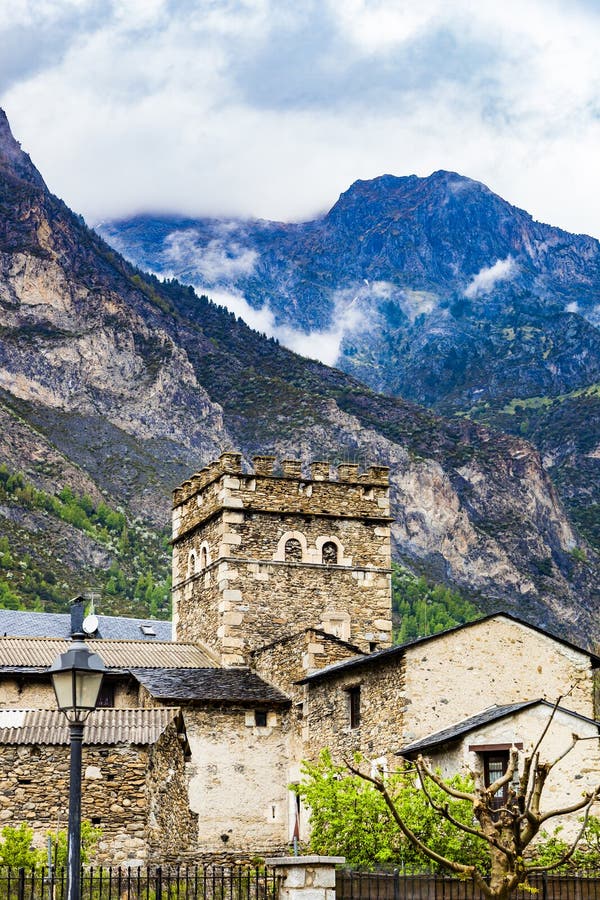 Village of Benasque. Spain stock image. Image of village - 92947239