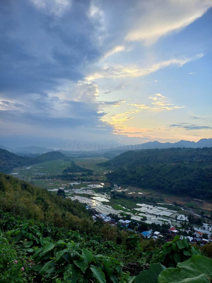 Village in Bima, Indonesia stock photo. Image of mountain - 261846844