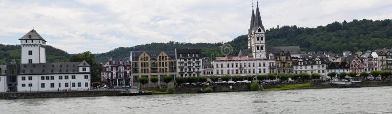 The Village of Boppard on River Rhine in Germany Editorial Stock Photo ...