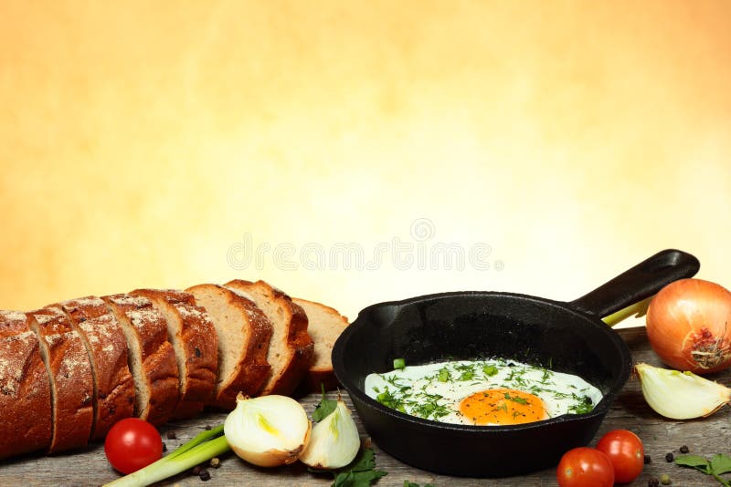 Village breakfast stock image. Image of fried, handle - 52097699