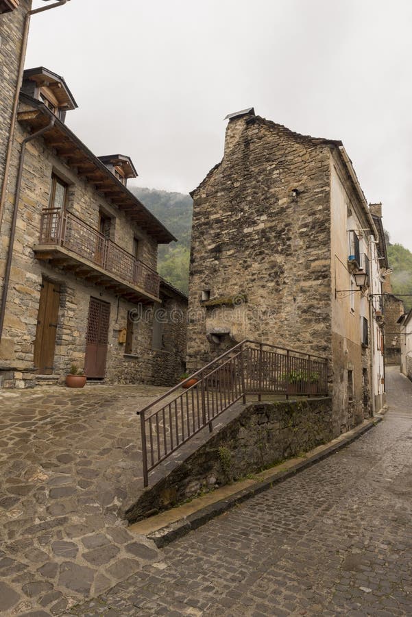 Through the Village of Broto Stock Photo - Image of valle, ordesa: 94030838