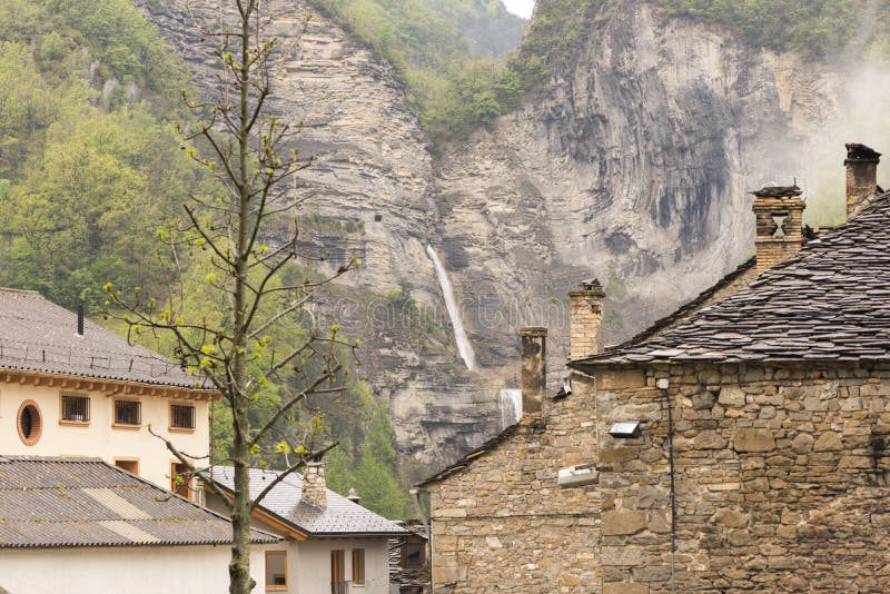 Through the Village of Broto Stock Image - Image of vacation, tourism ...