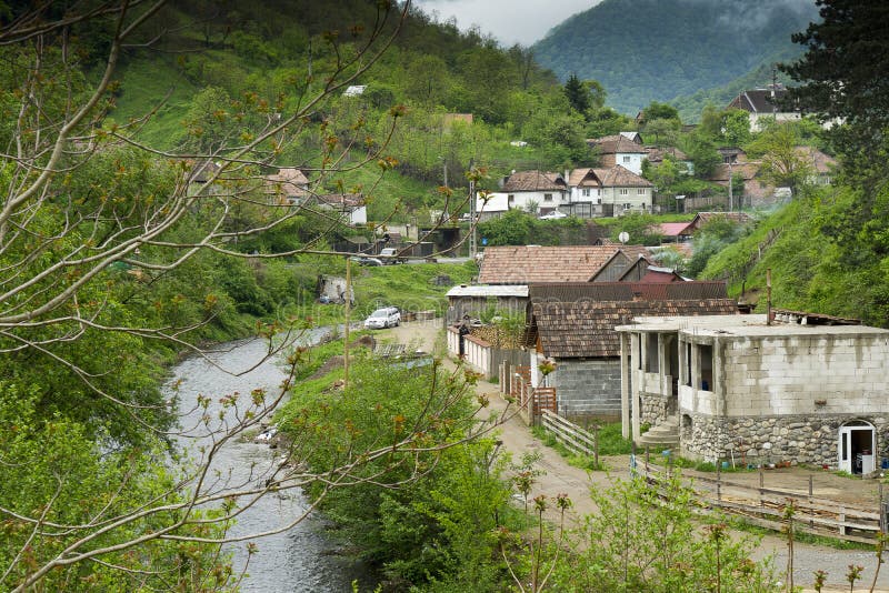 Village of Capalna Romania stock image. Image of river - 72670937