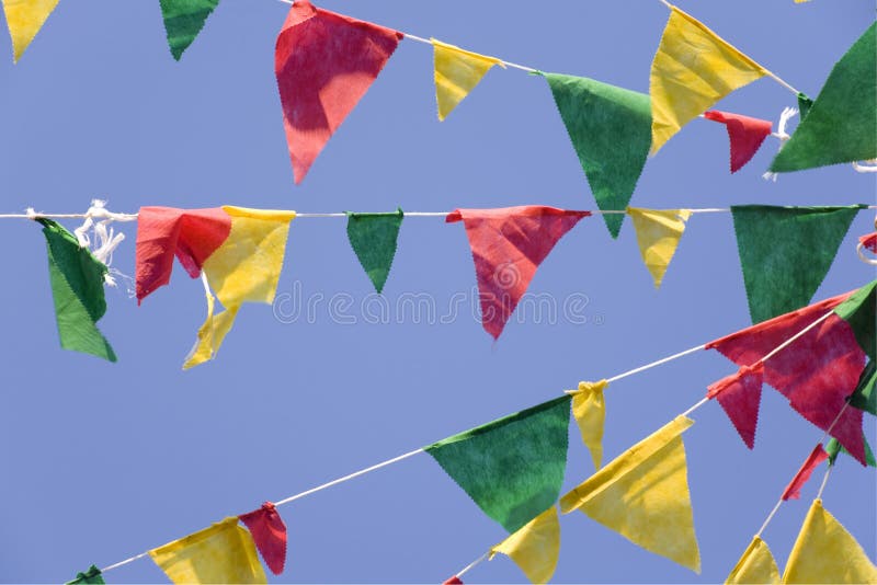 Village celebration flags stock image. Image of symbolic - 15302441