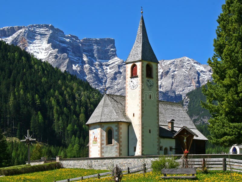 Village church stock image. Image of mountains, south - 16101485