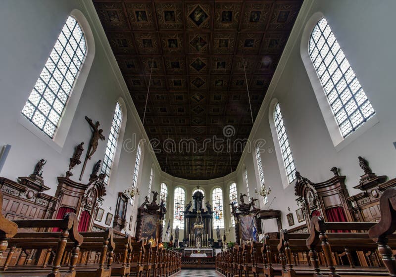Village church interior editorial photo. Image of bench - 40615176
