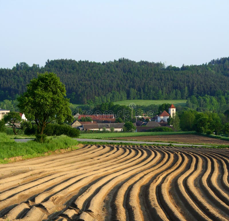 Village countryside stock photo. Image of green, hill - 14517462