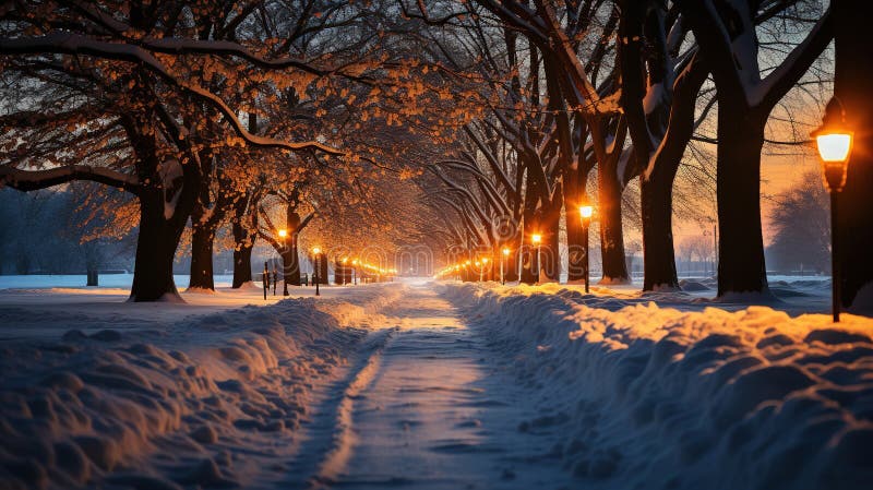 The Village is Covered in Heavy Snow the Bungalows and Trees and ...