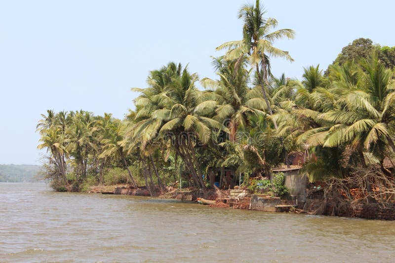 Village beside the Creek stock photo. Image of mond - 104749206