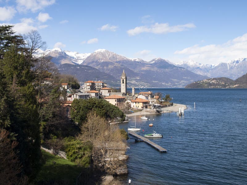 Village of Cremia stock image. Image of lakeshore, italy - 53416219