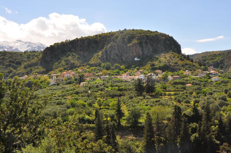 Village on crete, greece stock photo. Image of island - 24766596