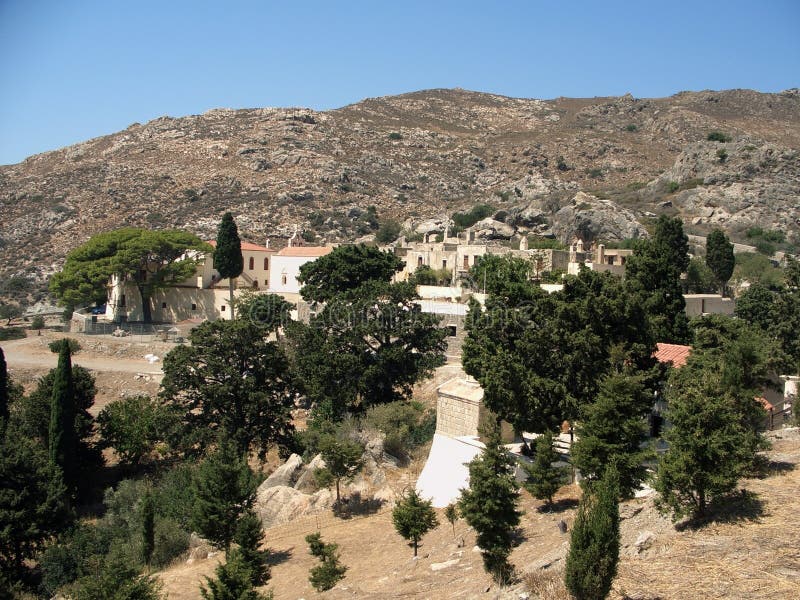 Village in Crete mountains stock photo. Image of climate - 25140888