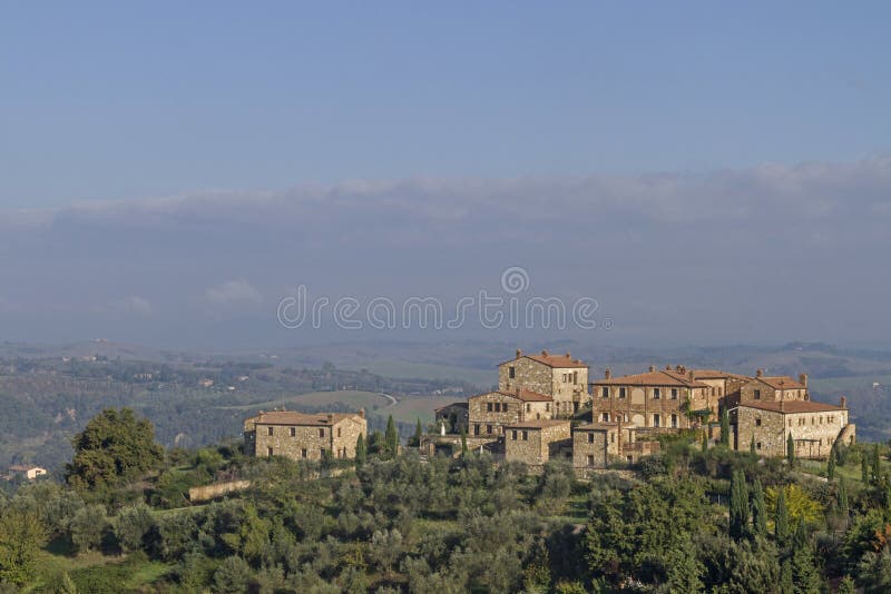 Village in the Crete Senesi Stock Photo - Image of village, site: 36233698