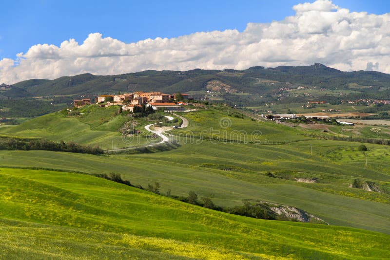 Village in Crete Senesi, Tuscany, Italy Stock Photo - Image of land ...