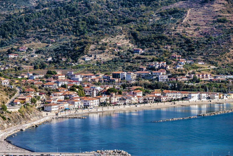 Village Du Cilento Agnone De Côte D'Italie Du Cilento Image stock ...