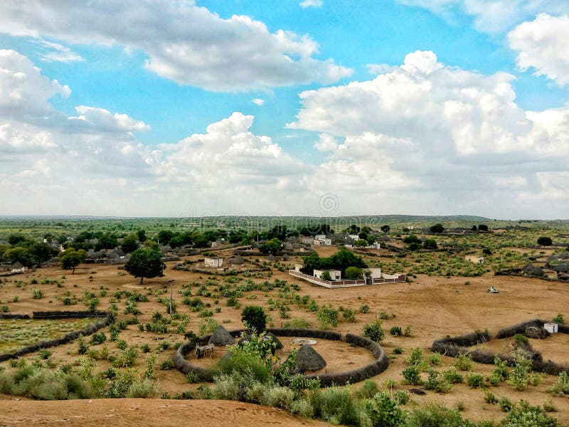 Village on desert stock photo. Image of landmarks, mosque - 57085026