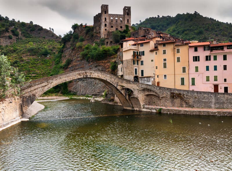 The village of Dolceacqua stock photo. Image of travel - 27612744