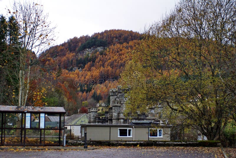 Village of Dunkeld, Perth and Kinross in Autumn Stock Photo - Image of ...
